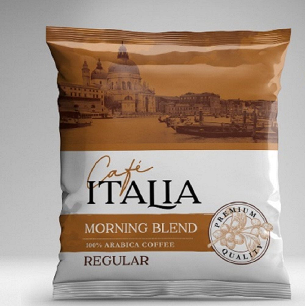 4-Cup Regular Coffee – Filter Pack, Cafe Italia (100% Arabica) - 200/Case