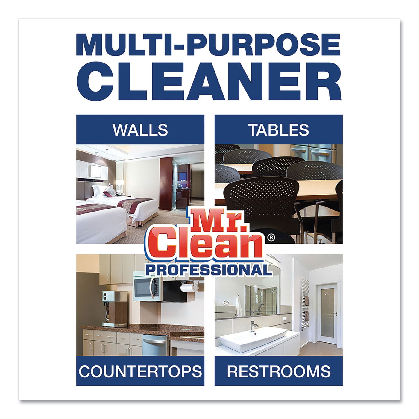 Mr. Clean Finished Floor Cleaner, Lemon Scent, 1 Gallon - 3/Case