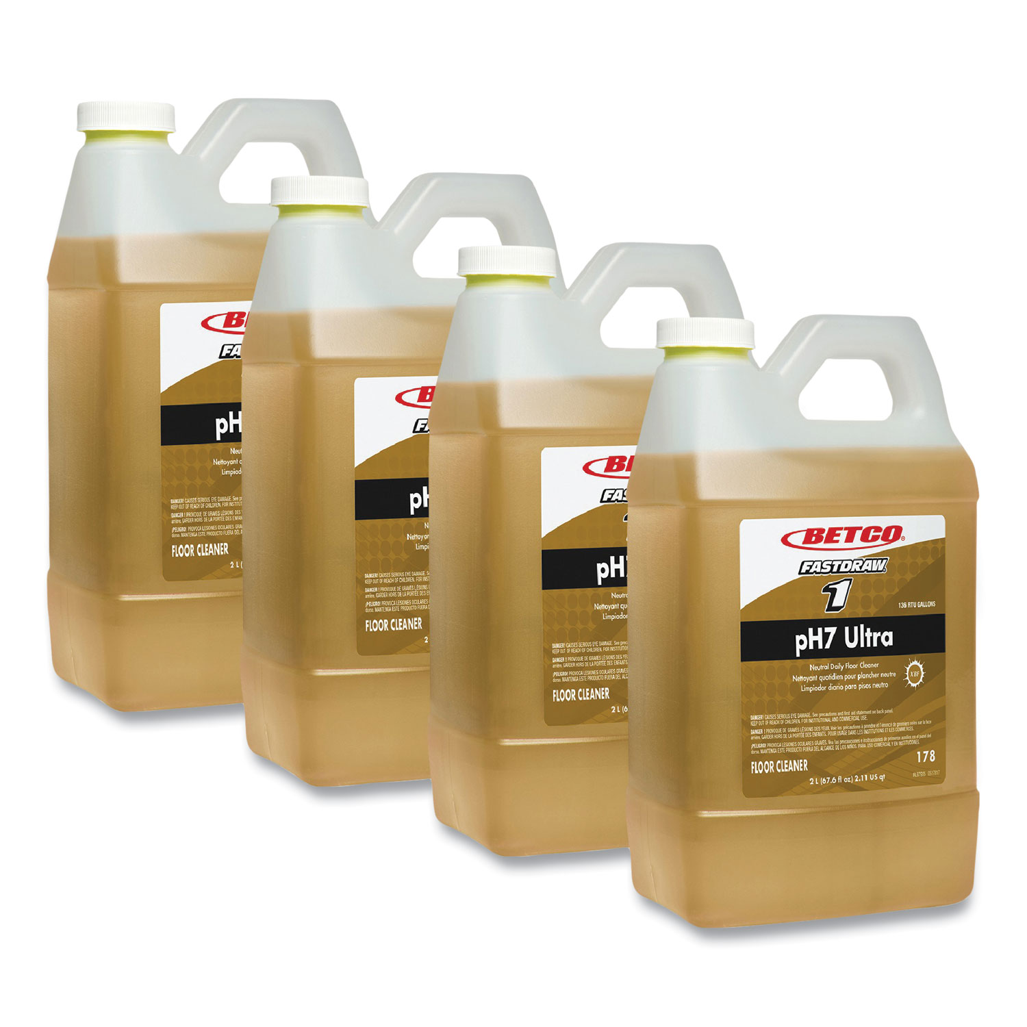 Fastdraw pH7 Ultra Neutral Cleaner, 2 L, 67.6 oz, Bottle - 4/Case