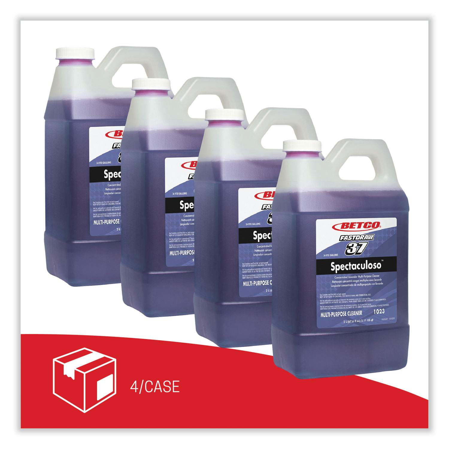 Betco Fastdraw Spectaculoso Multipurpose Cleaner, Lavender Scent, 2 L ...