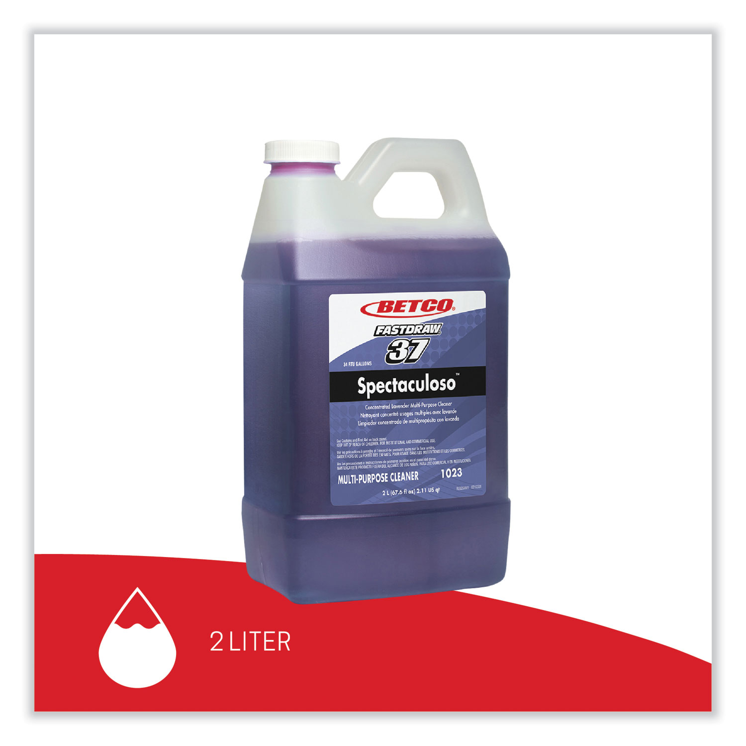 Betco Fastdraw Spectaculoso Multipurpose Cleaner, Lavender Scent, 2 L ...