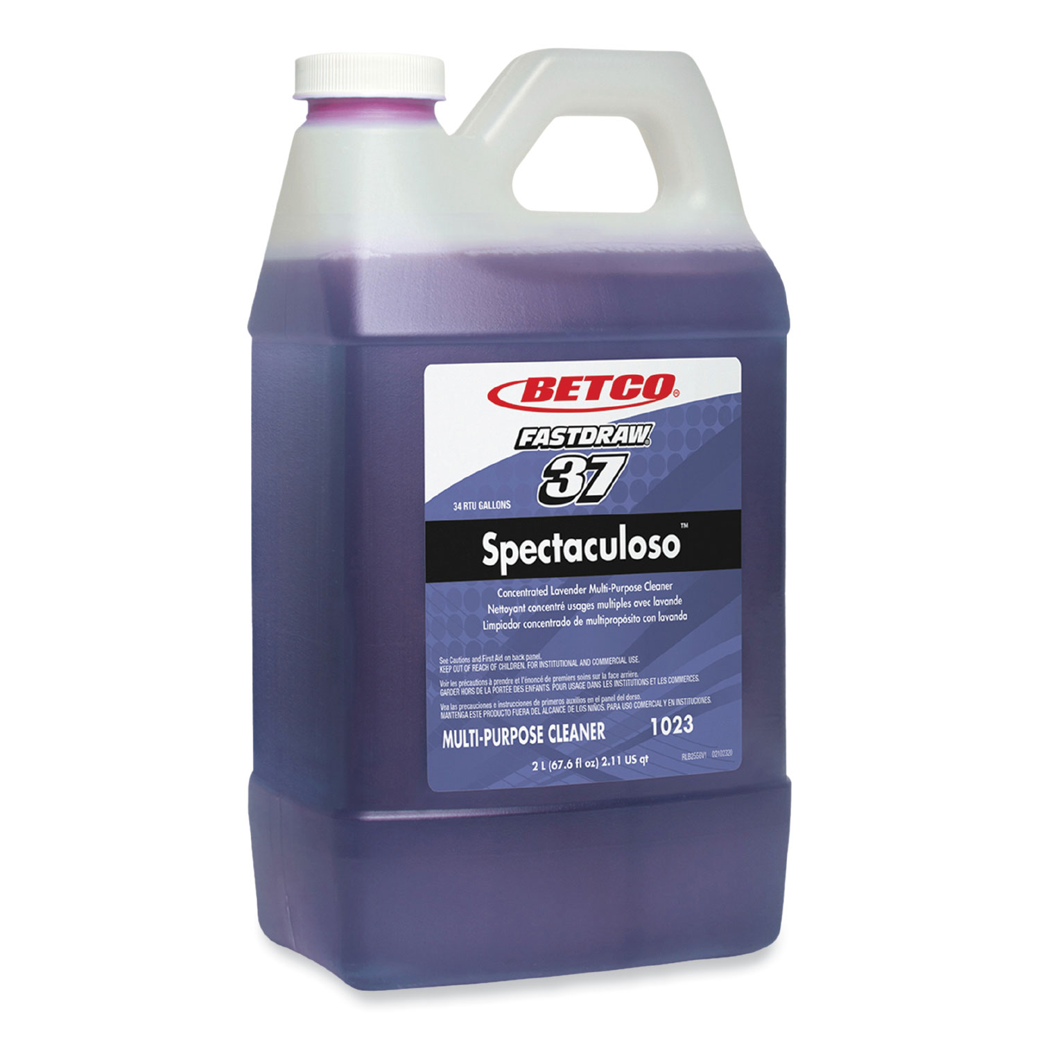 Betco Fastdraw Spectaculoso Multipurpose Cleaner, Lavender Scent, 2 L ...