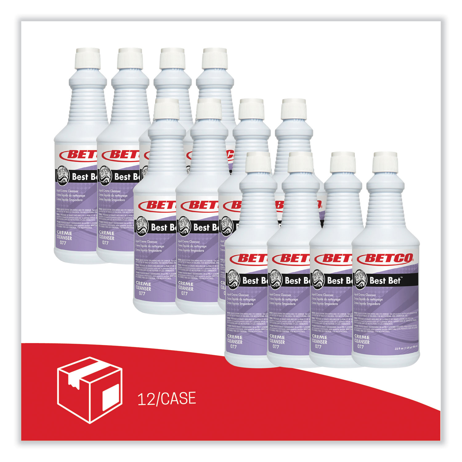 Betco Best Bet Liquid Creme Cleanser, Mint, 32 oz Bottle - 12/Case